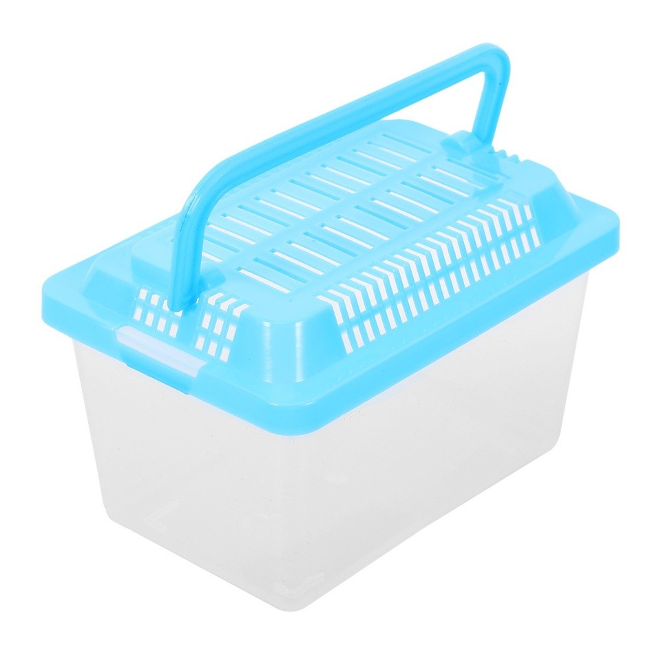 Reptile Transport Box Small Plastic Fish Tank Carrier Turtle Aquarium ...