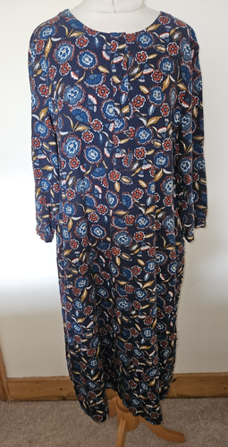 LADIES SEASALT SEA CALL BLUE FLORAL MIDI DRESS SIZE 14 | eBay