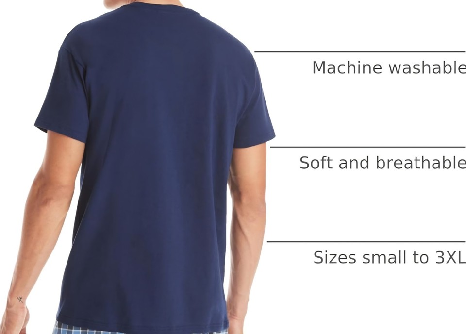 HANES 6-Pack Men's Tagless Pocket T-Shirts Cool Cotton Moisture Wicking ...