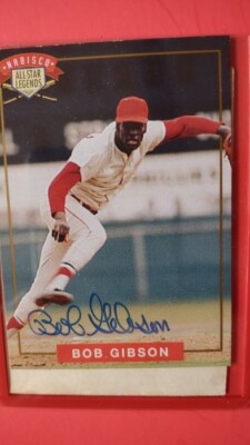 Bob Gibson Autograph Nabisco card with COA MLB baseball Alumnl ...