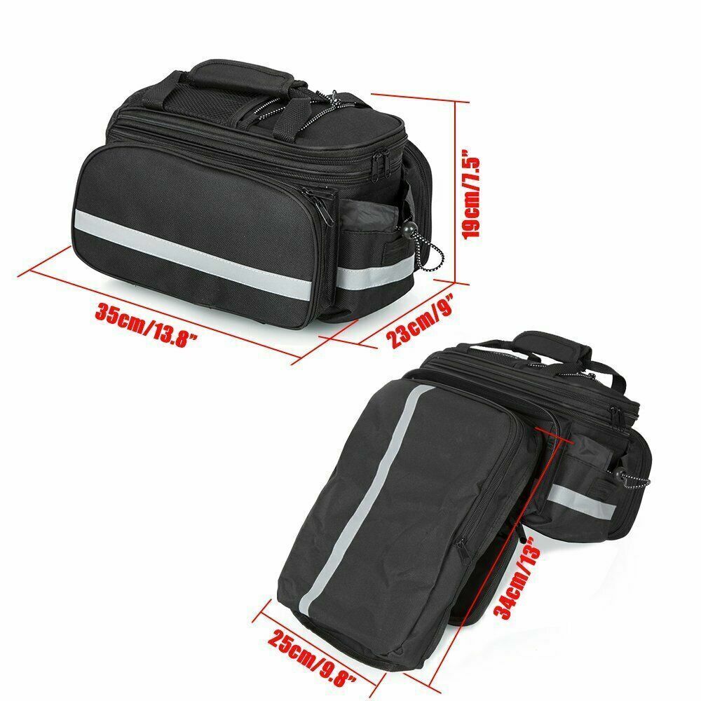 Bicycle Seat Quality Rear Bike Rack Bag Black Cycle Pannier Waterproof ...