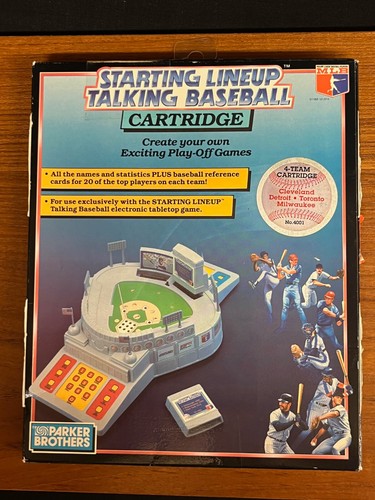 1988 Starting Lineup Talking Baseball opened box: Tigers, Brewers, Blue ...