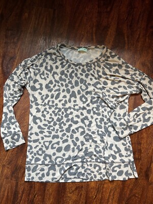 P.S Kate Cheetah Long Sleeve Top Size Large | eBay