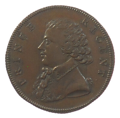 Great Britain 1789 GEORGE PRINCE OF WALES APPOINTED REGENT bronze 27mm ...