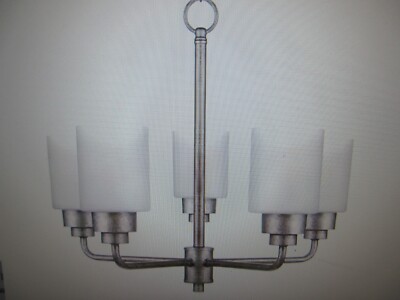 Cinkeda Maddilynn 5-Light Brushed Nickel Classic Chandelier for Kitchen ...