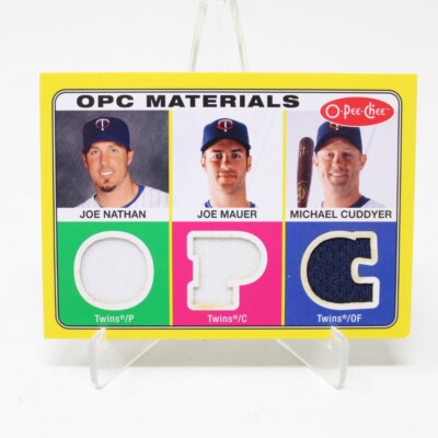 Joe Nathan, Mauer, Cuddyer OPC Materials Card 2009 O-Pee-Chee #OPC-NMC ...