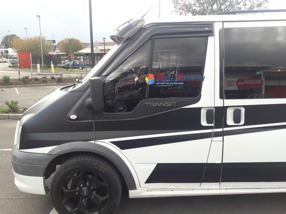 FORD TRANSIT MK6 MK7 2000 to 2014 WIND & RAIN & DEFLECTOR COMPLETE SET ...