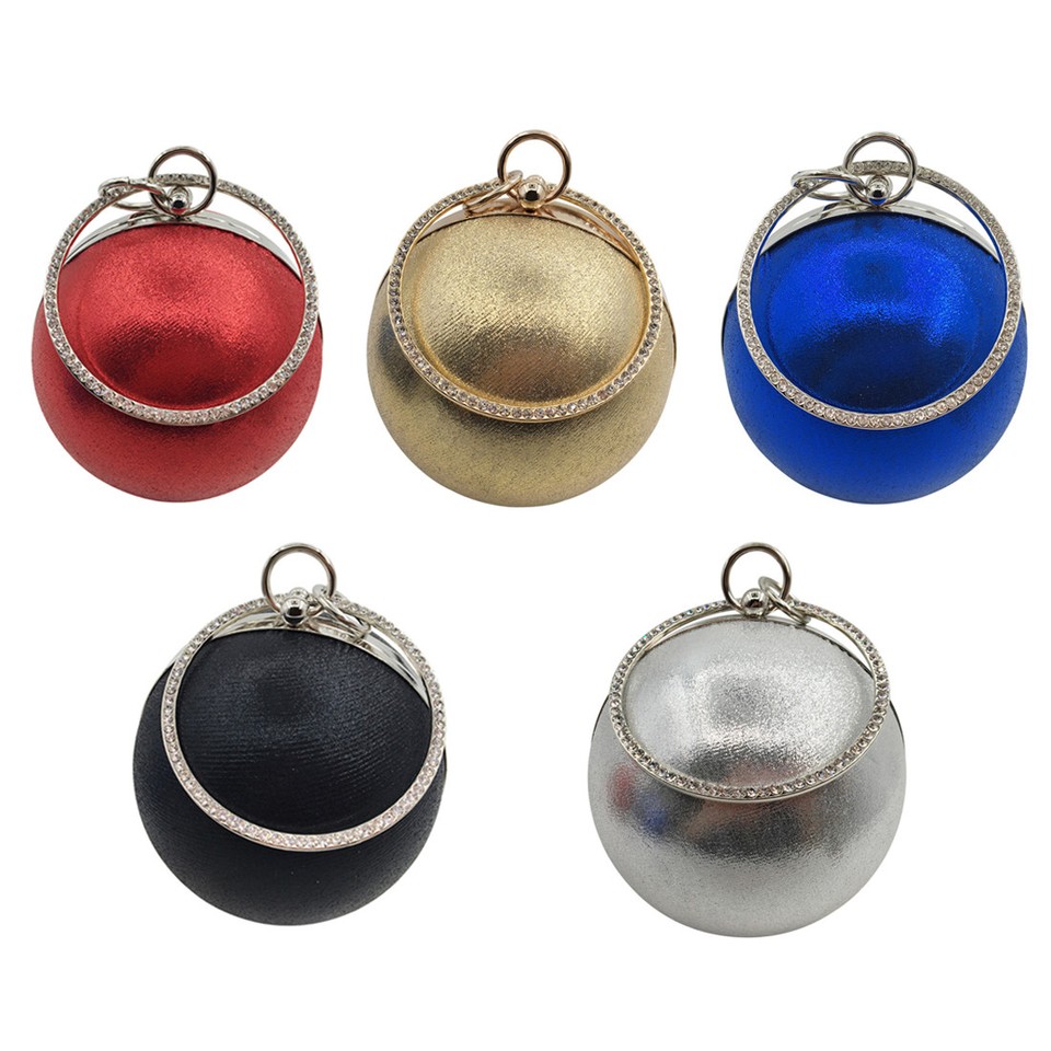 Women Round Ball Shoulder Messenger Bag Party Evening Clutch Fashion ...