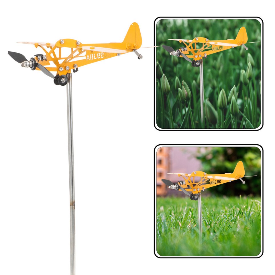 Wind Spinner Windmill Wind Catchers Sculpture Airplane Weathervane Wind ...