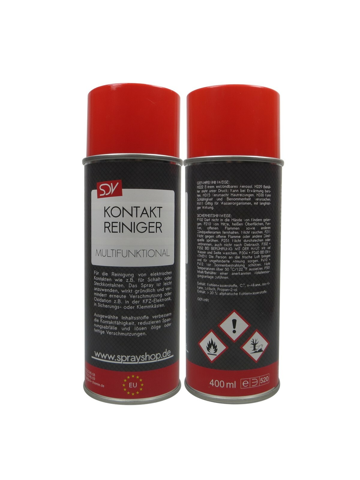 Kontaktreiniger 400ml Kontaktspray für Elektronik Kontakt Reiniger ...