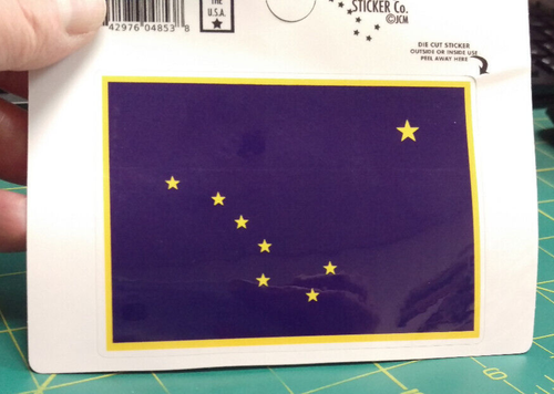 Alaska Sticker Decal - AK State Flag - Big Dipper - 8 stars of gold on ...