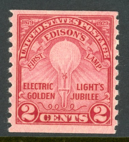US Stamp #656 Edison First Light 2c - MLH - CV $10.00 | eBay
