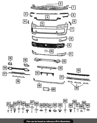 2022-2024 Jeep Wagoneer Grand Wagoneer Front Grille with Adaptive ...
