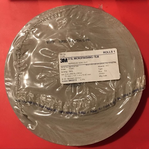 NEW 3M 373L Microfinishing Film Roll 2" x 450 ft x 5/8" ASO 15MIC ...