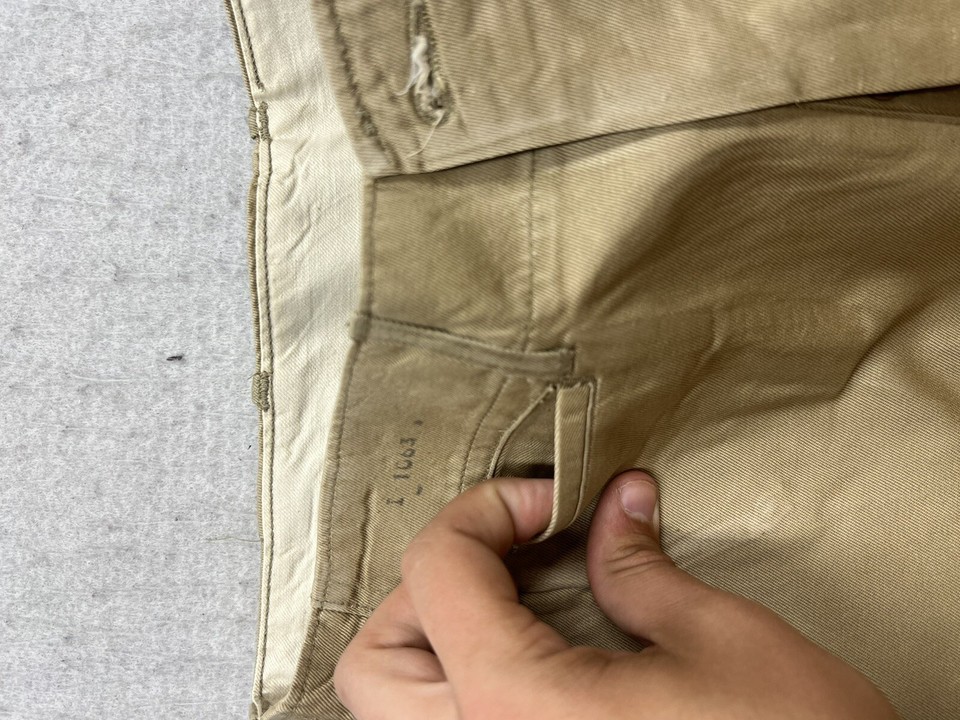 Button Fly Chino Khaki Pants 1940s WW2 Vintage Work Wear Mikitary ...
