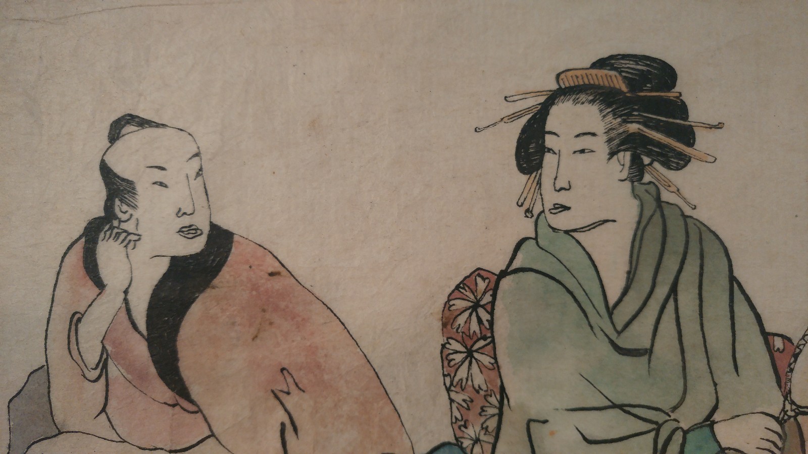 TWO CLASSIC & HIGHLY COLLECTIBLE JAPANESE MOUNTED SHUNGA EROTIC ...