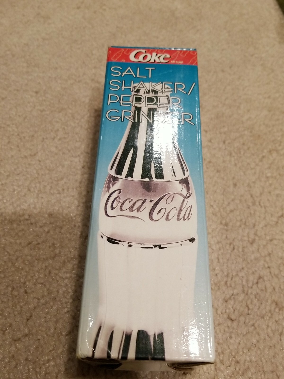 NIB COCA COLA BRAND BOTTLE SALT SHAKER PEPPER GRINDER COKE | eBay