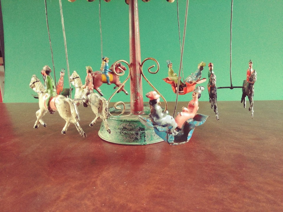 Early SG Gunthermann Tin Wind-up Merry Go Round Tinplate Carousel | eBay