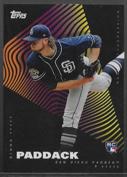 2019 Topps ROOKIE PROGRESSION #AP4 Chris Paddack ALTERNATE PHOTO RC ...