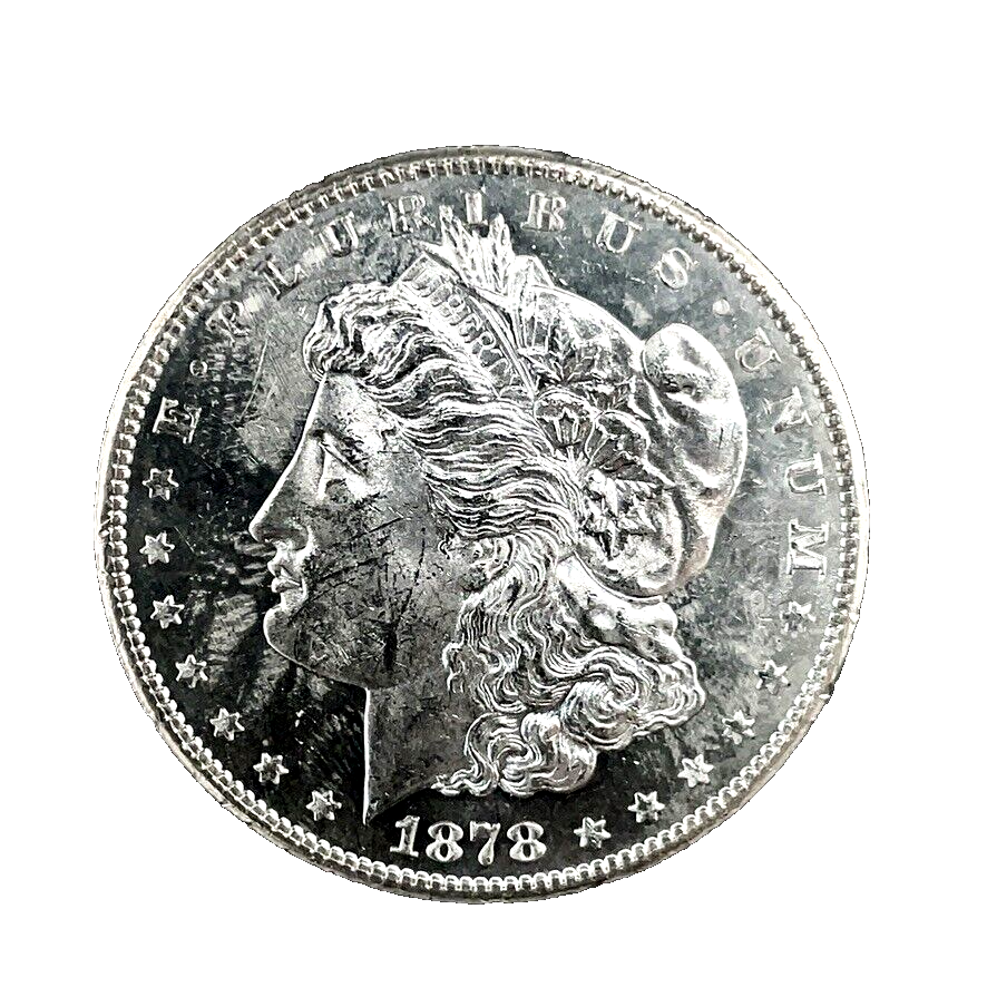 1878-S OBV PL-Proof Like Morgan Dollar GEM BU. 90% Silver Coin # 1607 ...