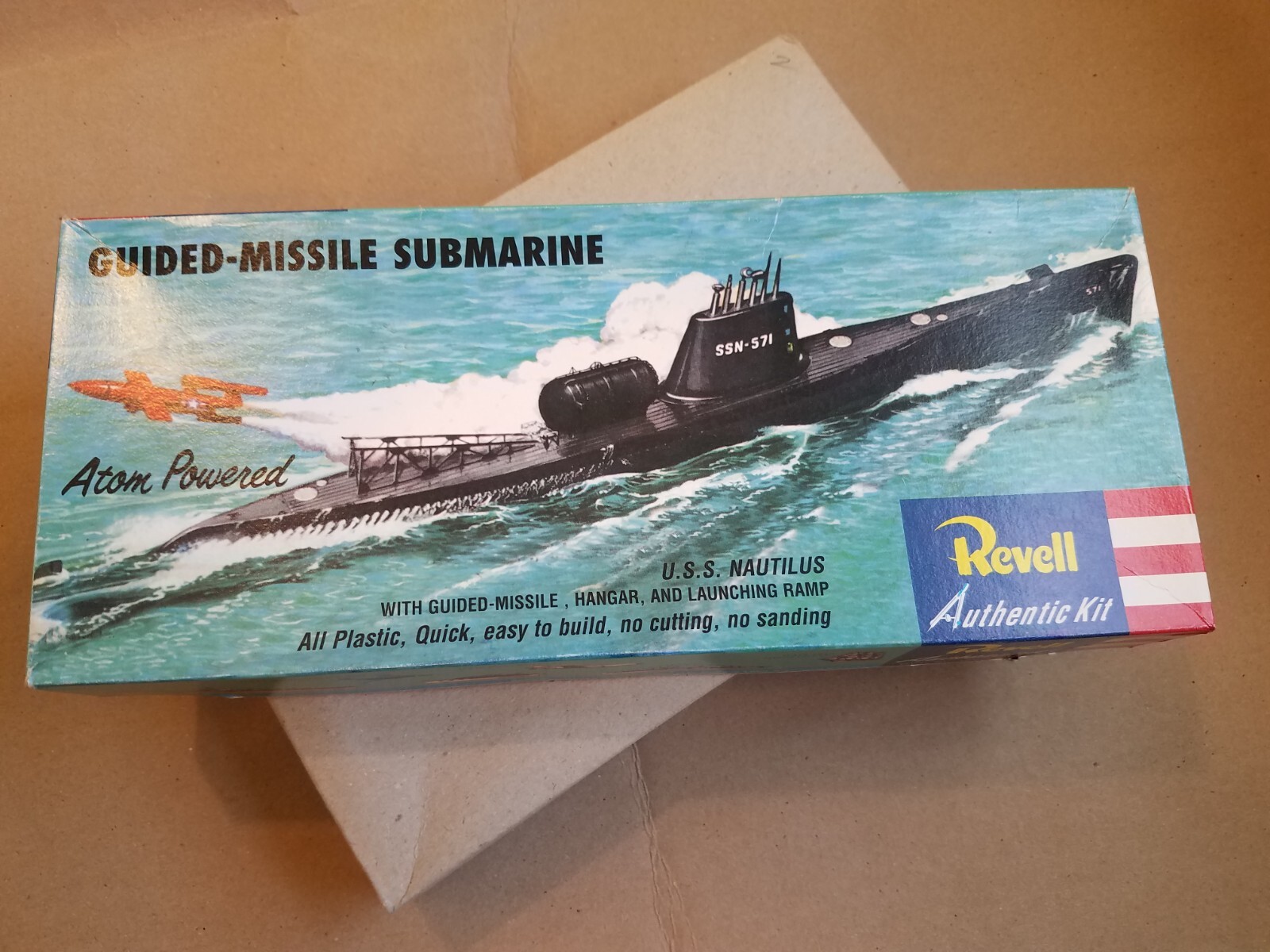 Revell H-308 Authentic Kit Guided-Missile Submarine, Open Box, Started ...