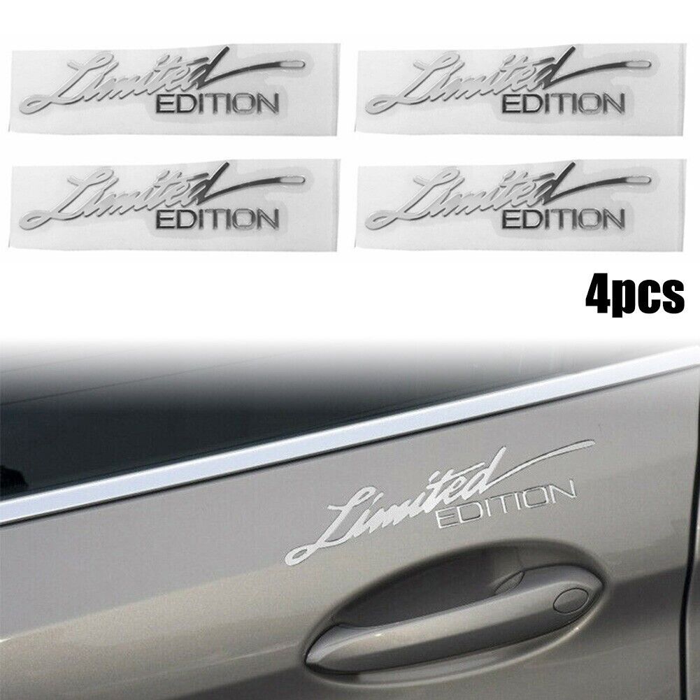 Silver Limited Edition Logo Car Emblem Badge Metal Stickers Decals ...