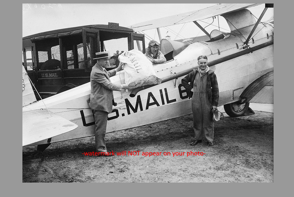 1927 US Air Mail Plane PHOTO Mail Delivery Vintage Post Office Airplane ...