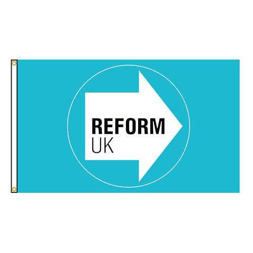 Reform UK Flag Farage Political Brexit Prime Minister Polyester 2x3 or ...