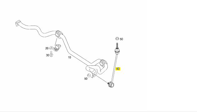 MB S-class W221 Front Sway Bar Stabilizer Left Tie Rod A2213200189 OEM ...