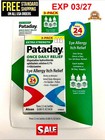 3 Pack Pataday Extra Strength Eye Allergy Itch Relief Drops 2.5mL each ...