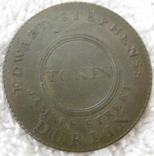 Ireland Irish token 1813 Edward Stephens Dublin cock Merchants Token VF ...