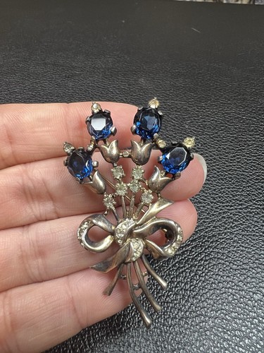 Vintage 1940s Trifari Alfred Philippe Sterling Silver Floral Bouquet ...