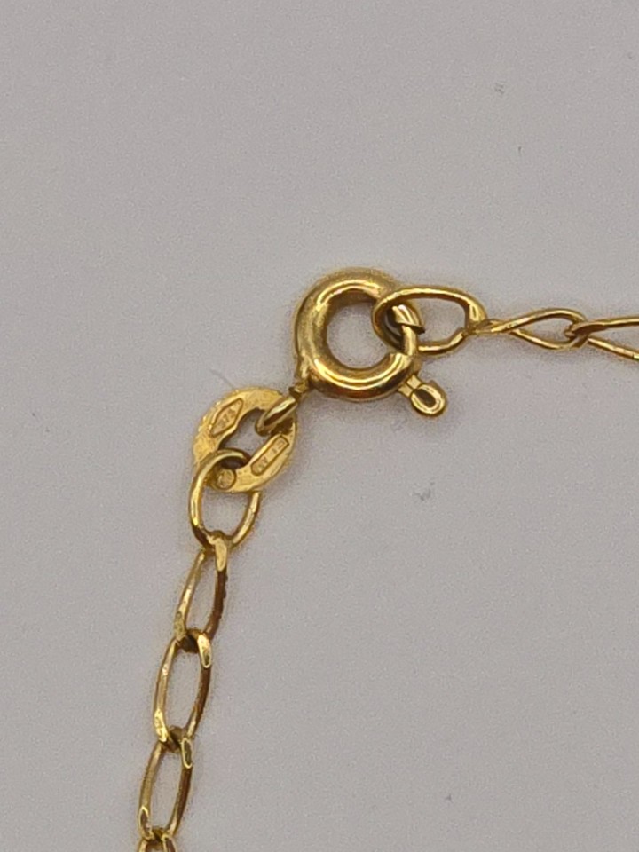 50cm 9ct yellow gold chain necklace marked makers, 375 Italy 2.90 gram ...