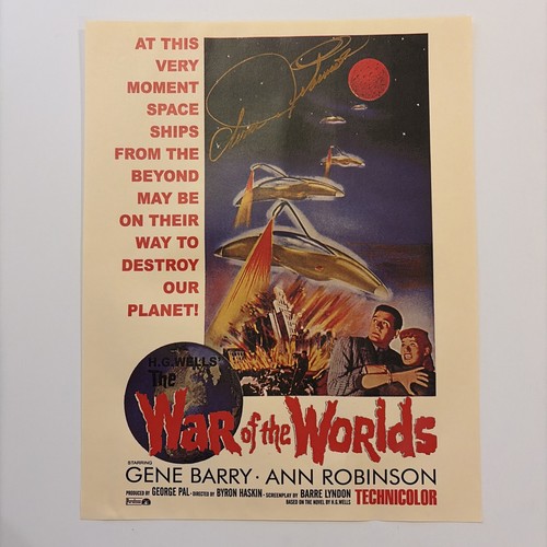 ANN ROBINSON Signed War Of The Worlds 11x14” Mini Poster Print JSA | eBay
