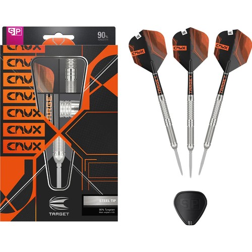 24 GRAM TARGET CRUX MODEL O1 90% TUNGSTEN STEEL TIP DARTS WITH SWISS ...