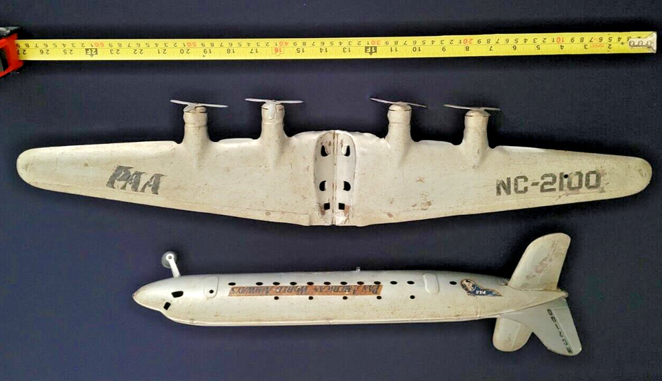 VTG 1949-50 MARX PRESSED STEEL PAN AMERICAN AIRLINES NC2100 Flagship ...