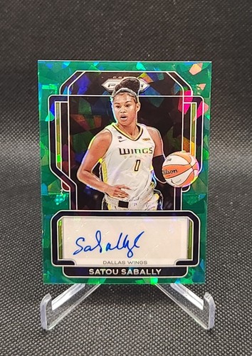 2022 Panini Prizm WNBA Signatures Satou Sabally Green Ice Prizm Auto # ...