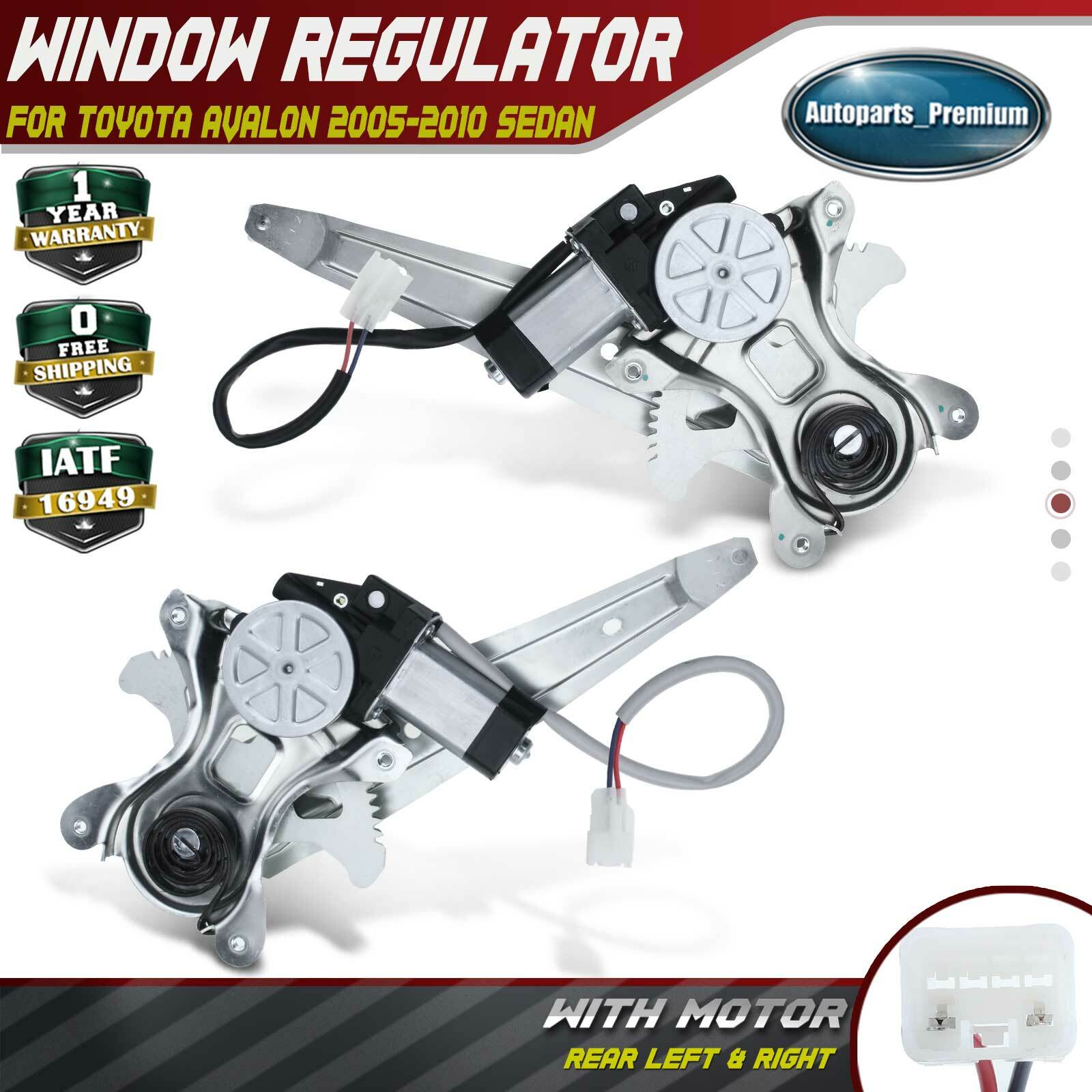 2x Power Window Regulator w/Motor for Toyota Avalon 2005-2010 Sedan ...