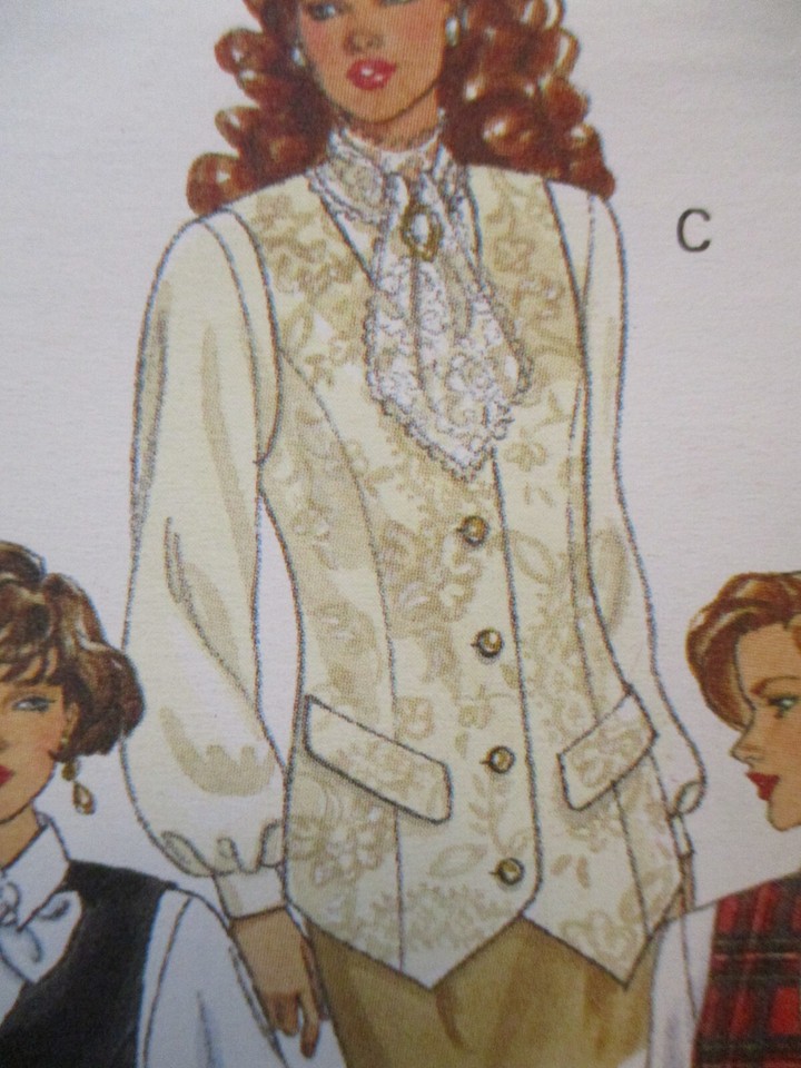Butterick Pattern 6417 Misses Size XS-S-M Vests Cut Complete Vintage ...