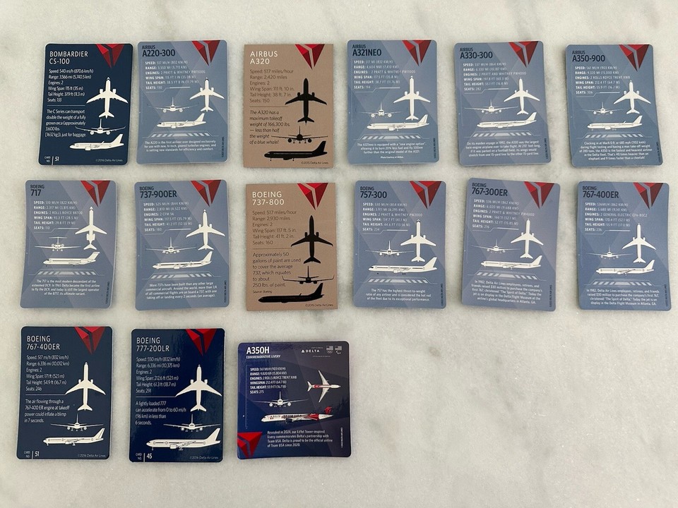 Delta Trading Cards Complete Fleet | eBay