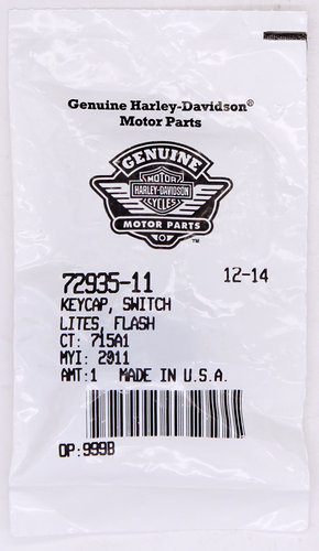 Genuine Harley-Davidson Flash Switch Lites Key Cap Part Number - 72935 ...