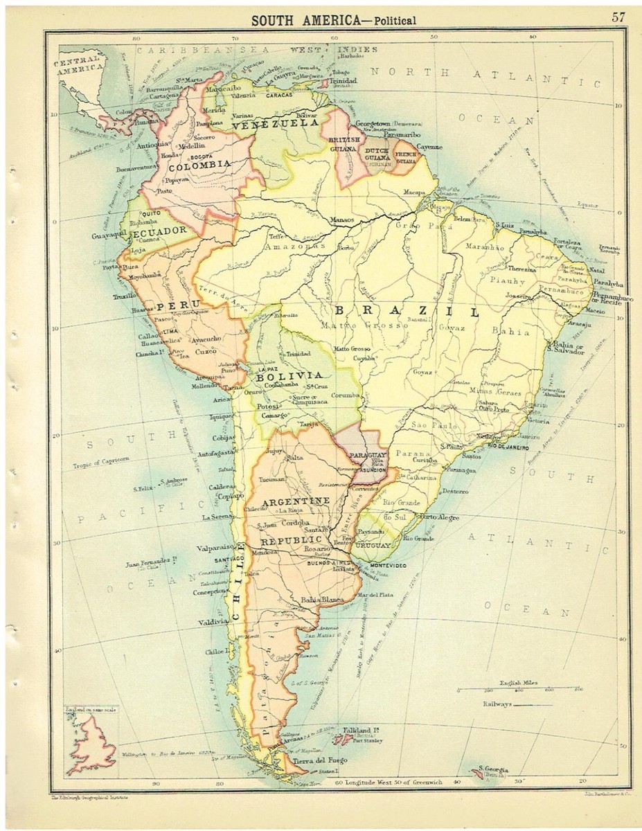 Map South America Central