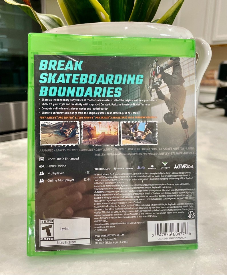 Tony Hawk Pro Skater 1 + 2 for Xbox One [Slightly Used | Xbox One ...