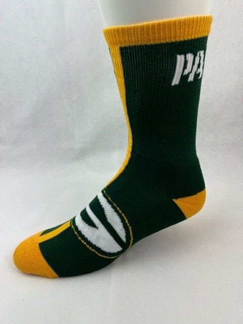 Green Bay Packers Football Green & Gold Women's Casual Deuce Crew Socks ...