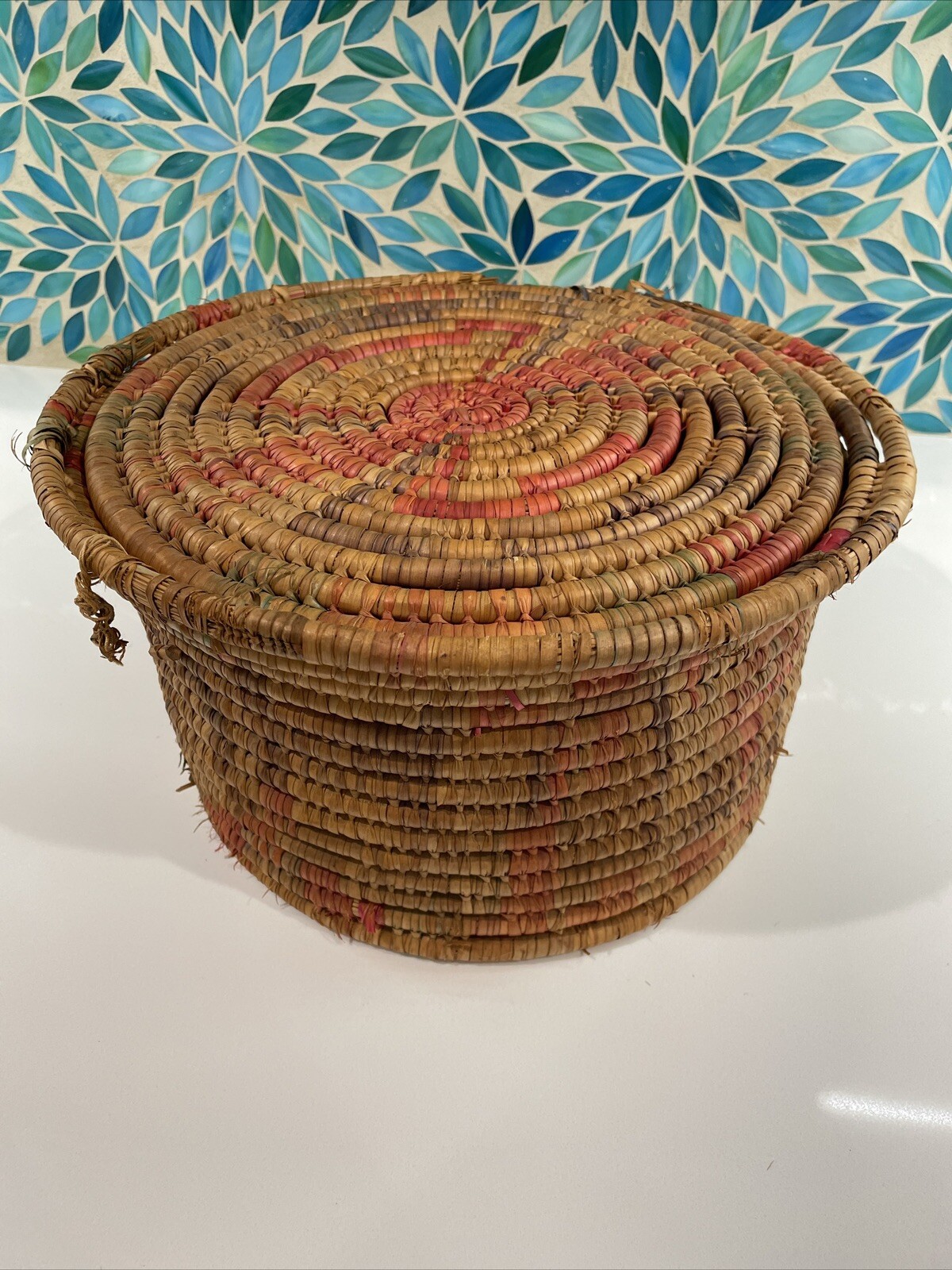 Vintage Antique Wicker Handmade Sewing Basket | eBay