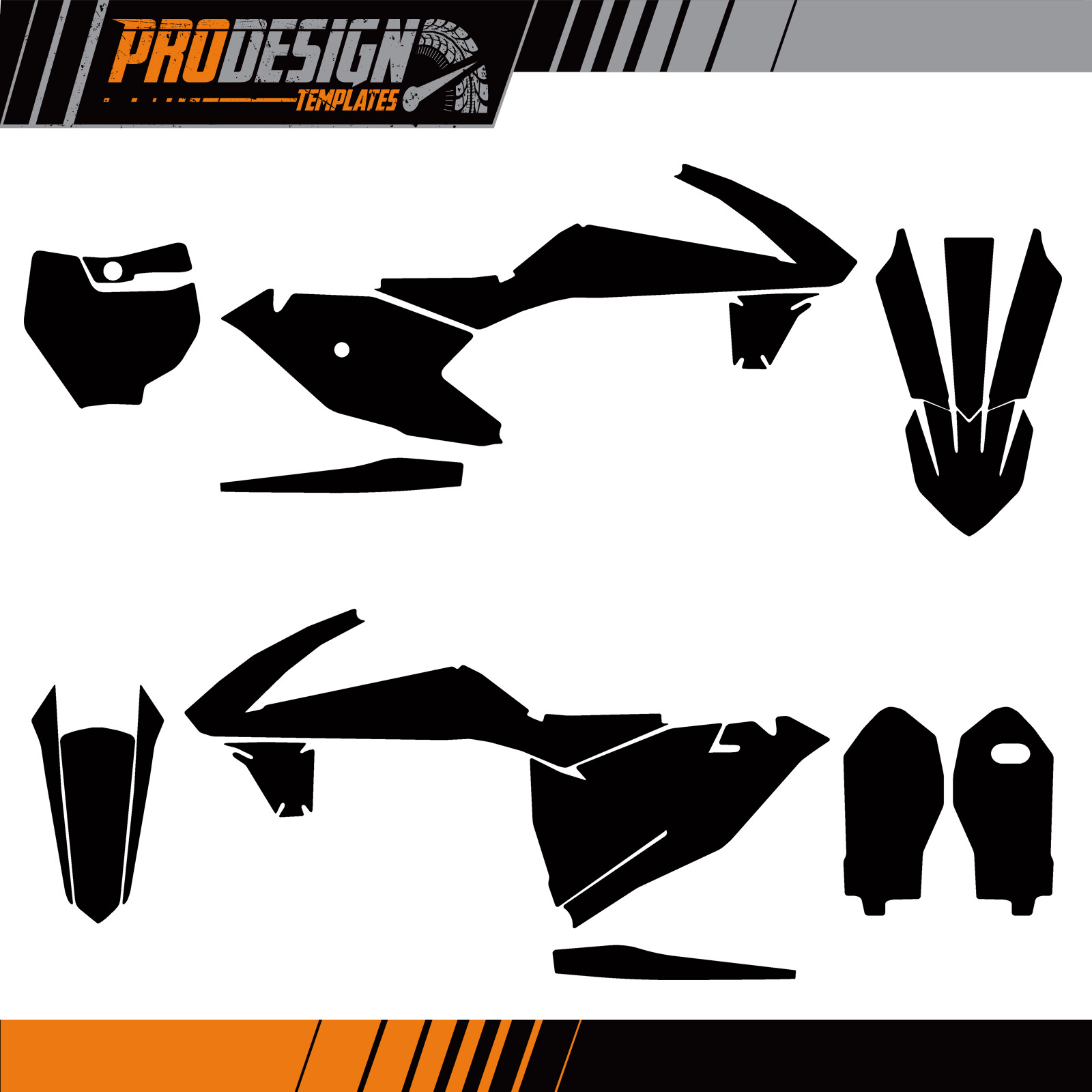 KTM SX 85 SX Motocross MX 2018 2019 2020 vector template stencil eps 1: ...