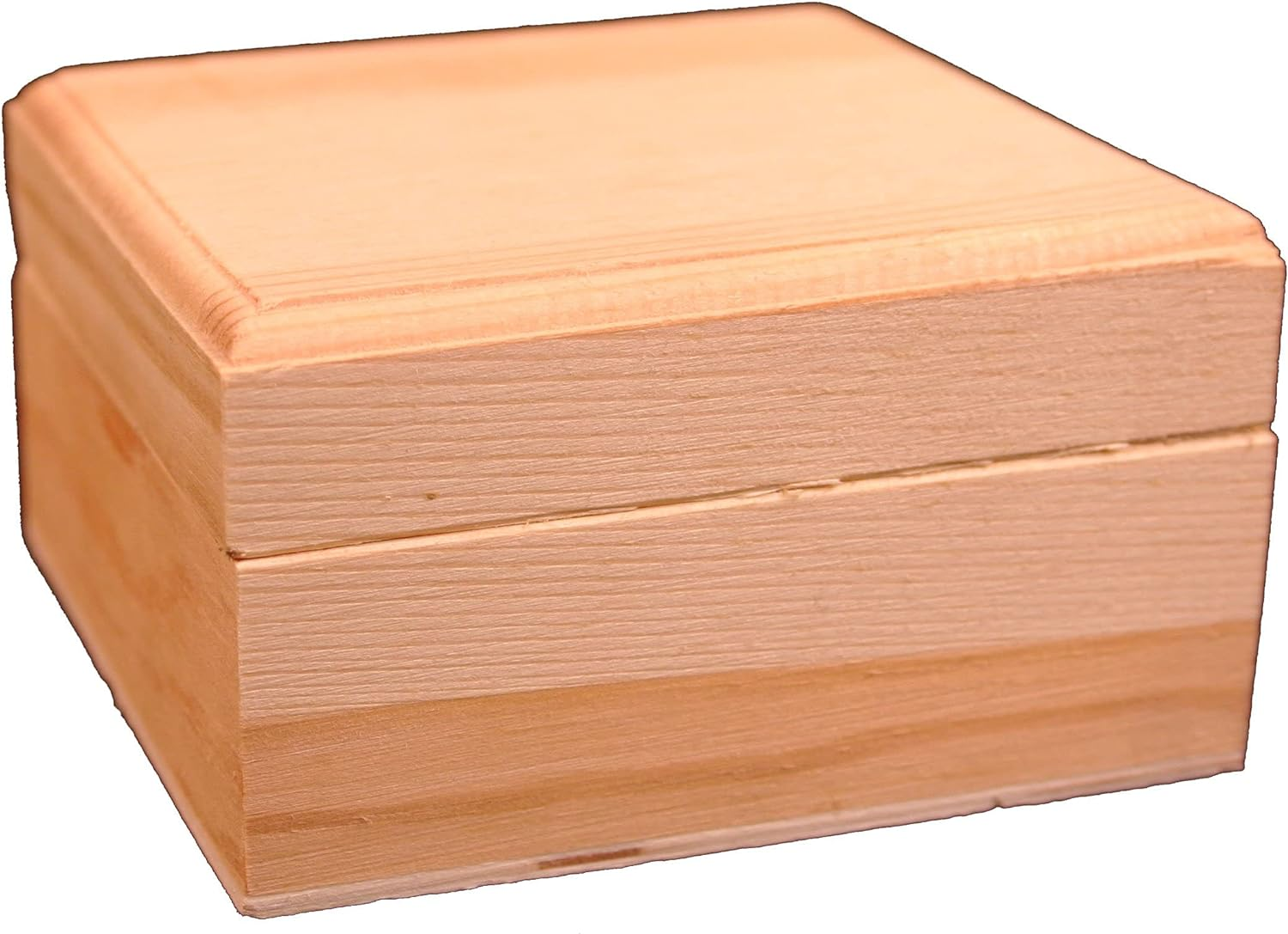 ® Unfinished Mini Wood Craft Box with Hinged Lid and Magnetic Closure ...