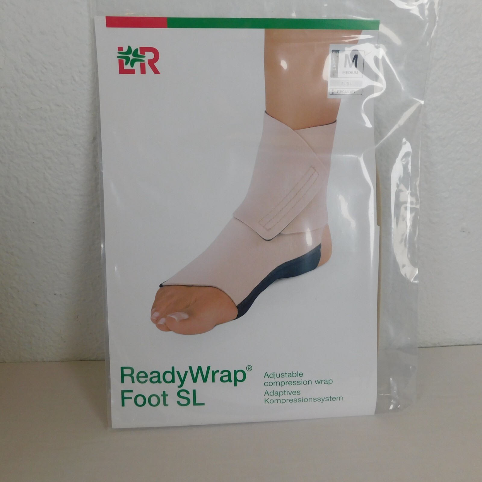 ReadyWrap Foot SL Adjustable Compression Wrap Medium Left Beige Regular ...