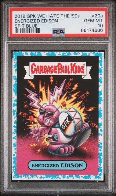 2019 We Hate the 90's 20a Energized EDISON Spit Blue PSA 10 28/99 Pop 1 ...
