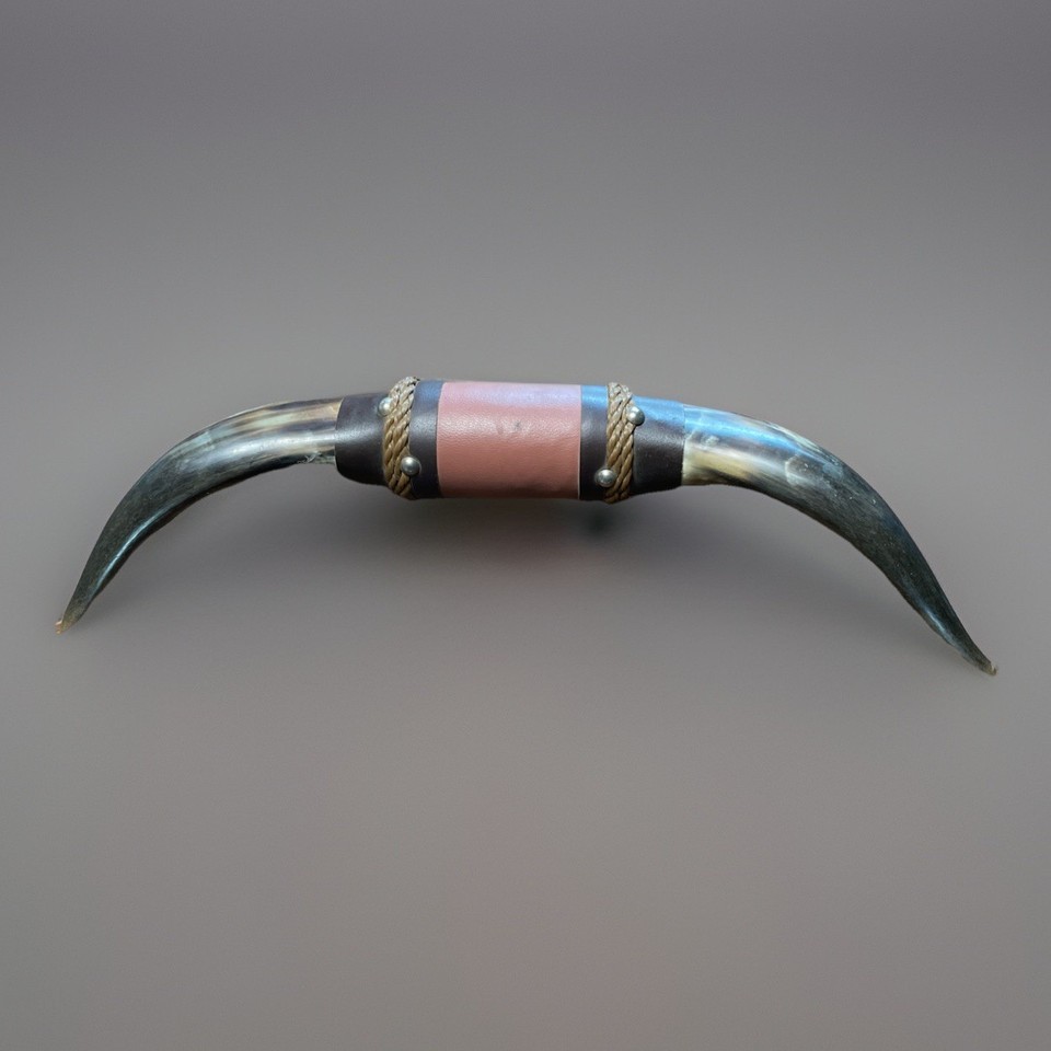 MOUNTED STEER BULL HORNS COWBOY HORN LONGHORNS 20 1/2" Long from Tip to ...